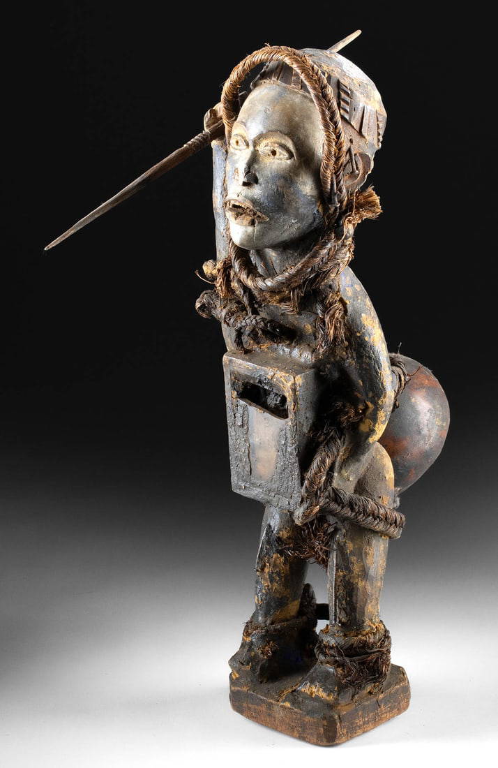 African Bakongo Wood Nkisi Nkondi (power Figure) Auction