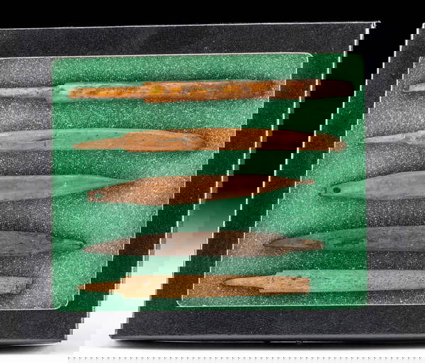 5 Ancient Thule Pre Inuit Bone & Walrus Ivory Tools