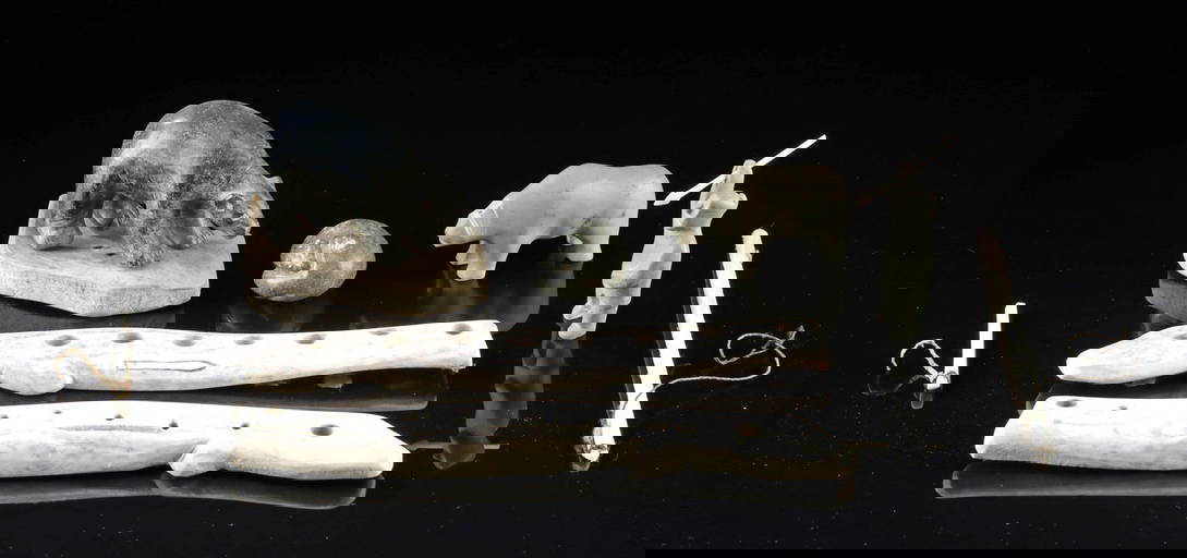 Inuit Soapstone / Bone Figural Carvings