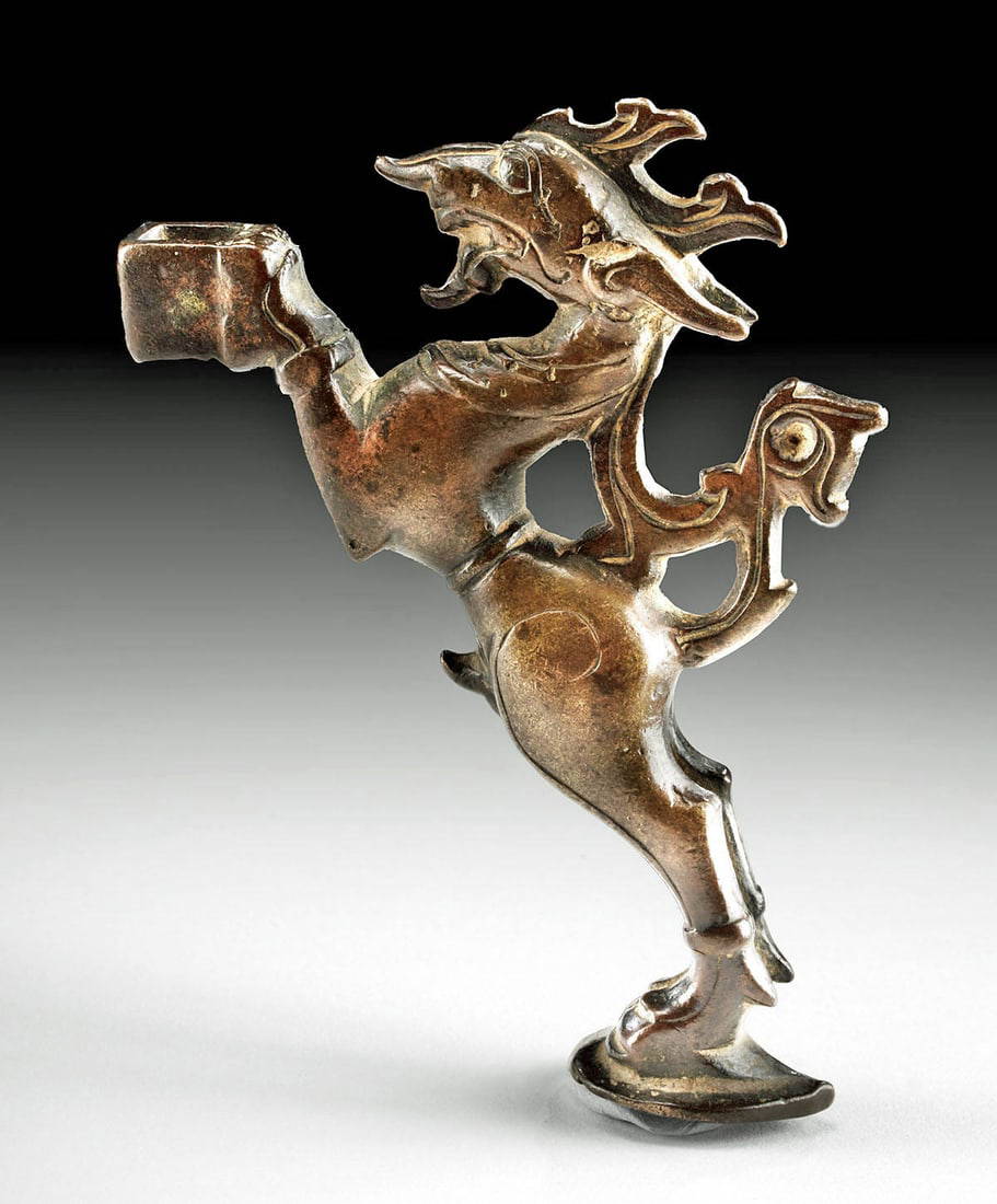 17th C. Indian Guardian Figure / Yali Rearing Up Auction