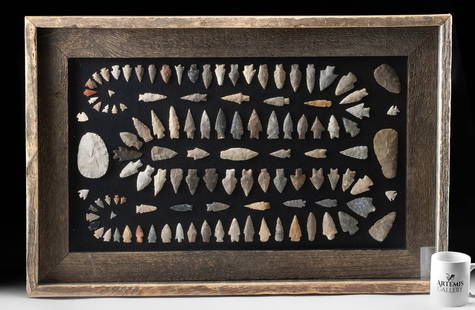 A Large Collection Of Native American Stone Tools