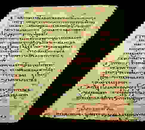 Egyptian Byzantine Laid Paper Leaf W/ Coptic Script Auction