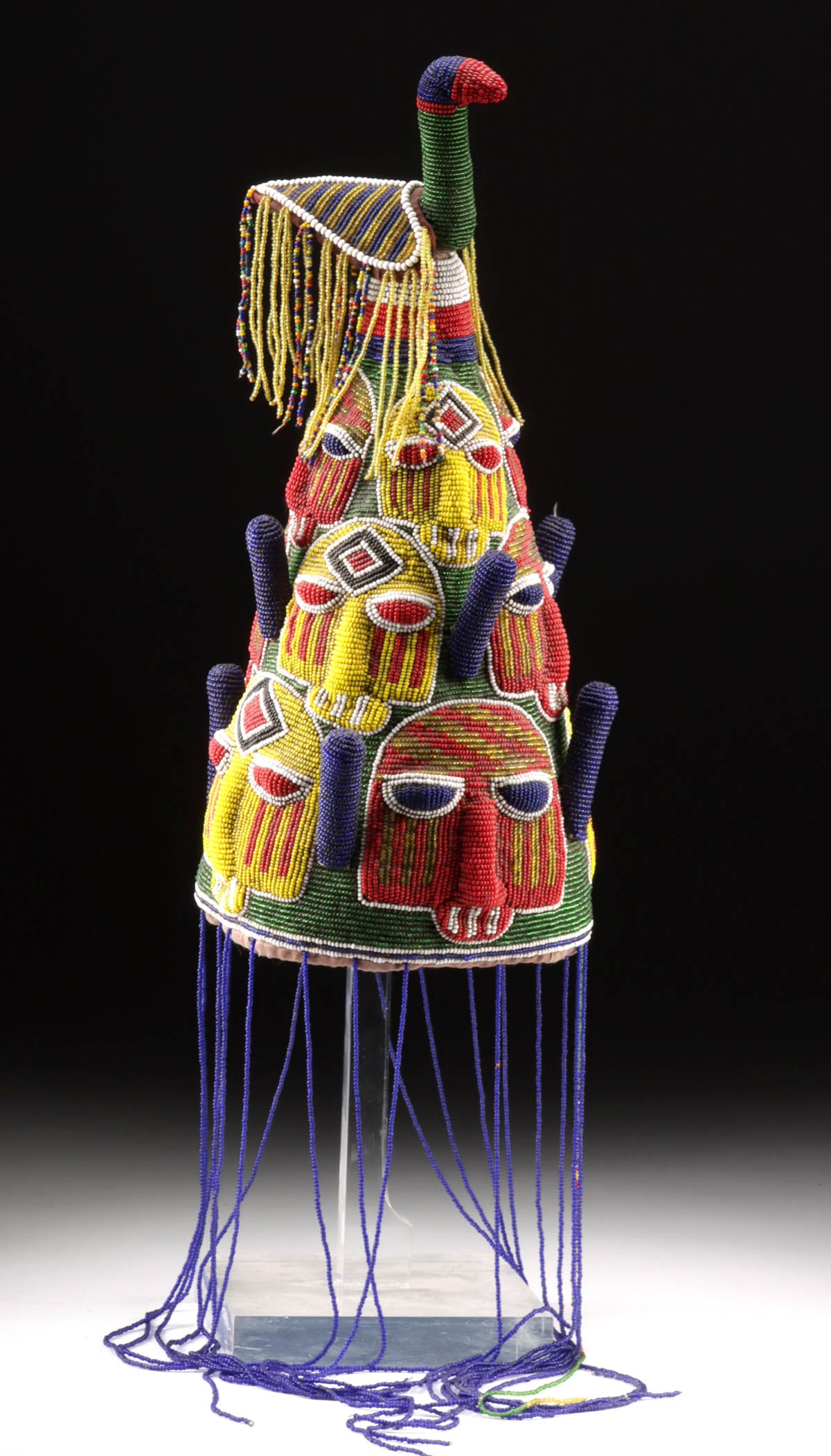 African Yoruba Beaded Ade / Crown (for Oba Or King)