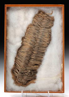 Prehistoric Anasazi Woven Yucca Sandal Sole Auction