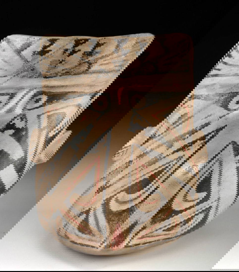 Casas Grandes Polychrome Effigy Vessel, Human Face Auction