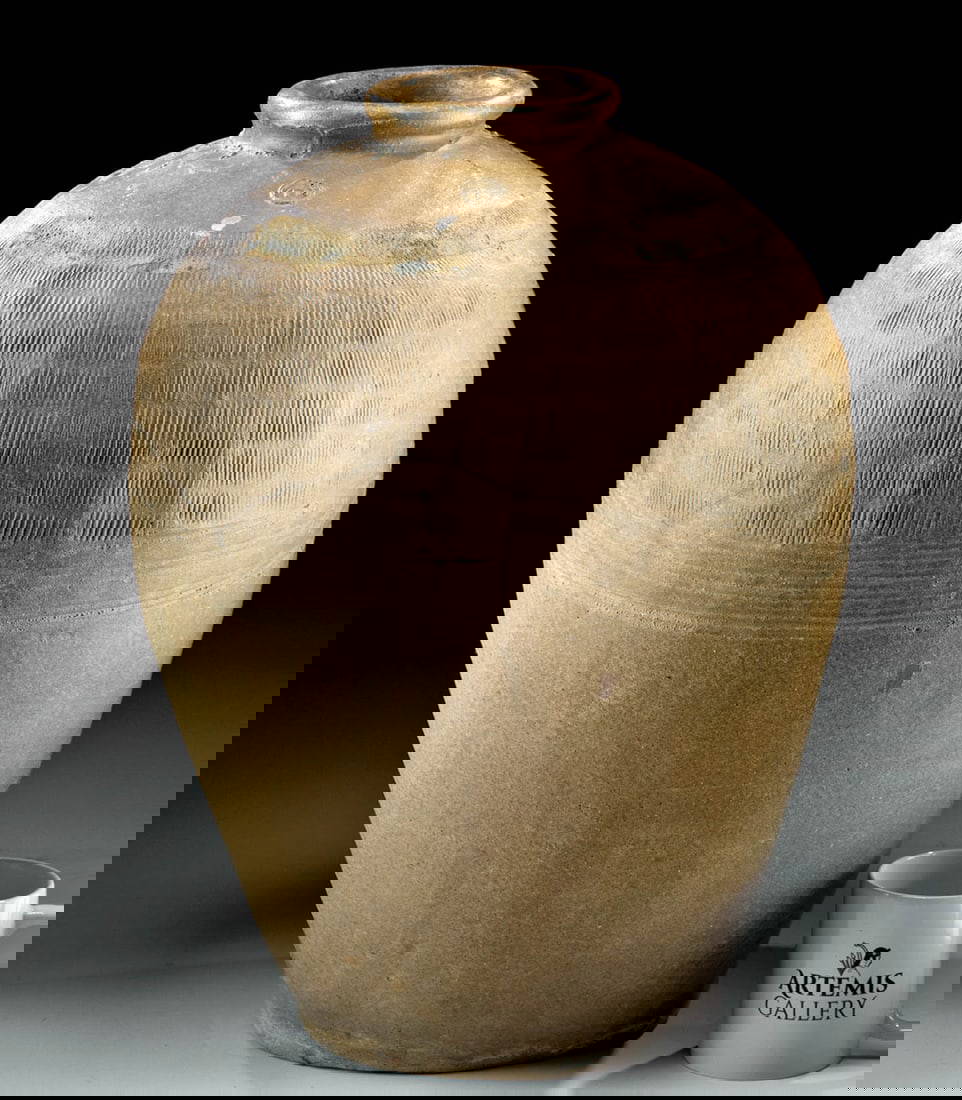 18th C. Southeast Asian Glazed Pottery Tapayan Jar Auction