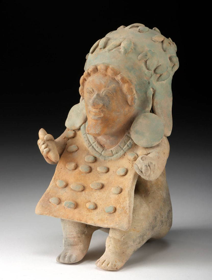 Jamacoaque Polychrome Seated Shaman Figure Auction