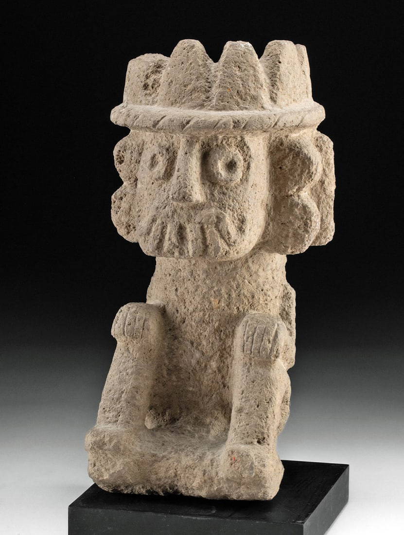 Rare Aztec Stone Figure Of Tlaloc Auction
