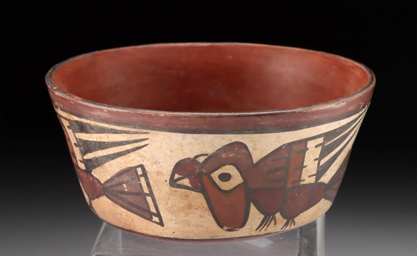 Nazca Polychrome Pottery Bowl W/ Condors Auction