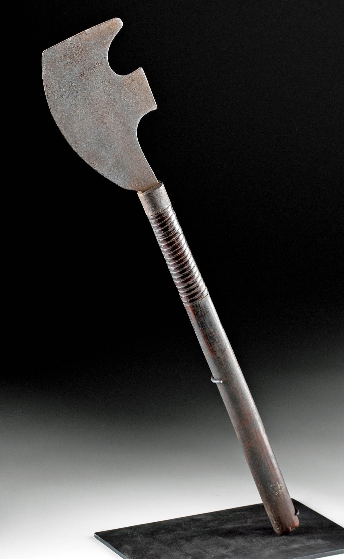 19th C. Indonesian Naga Konyak Headhunter Axe Auction