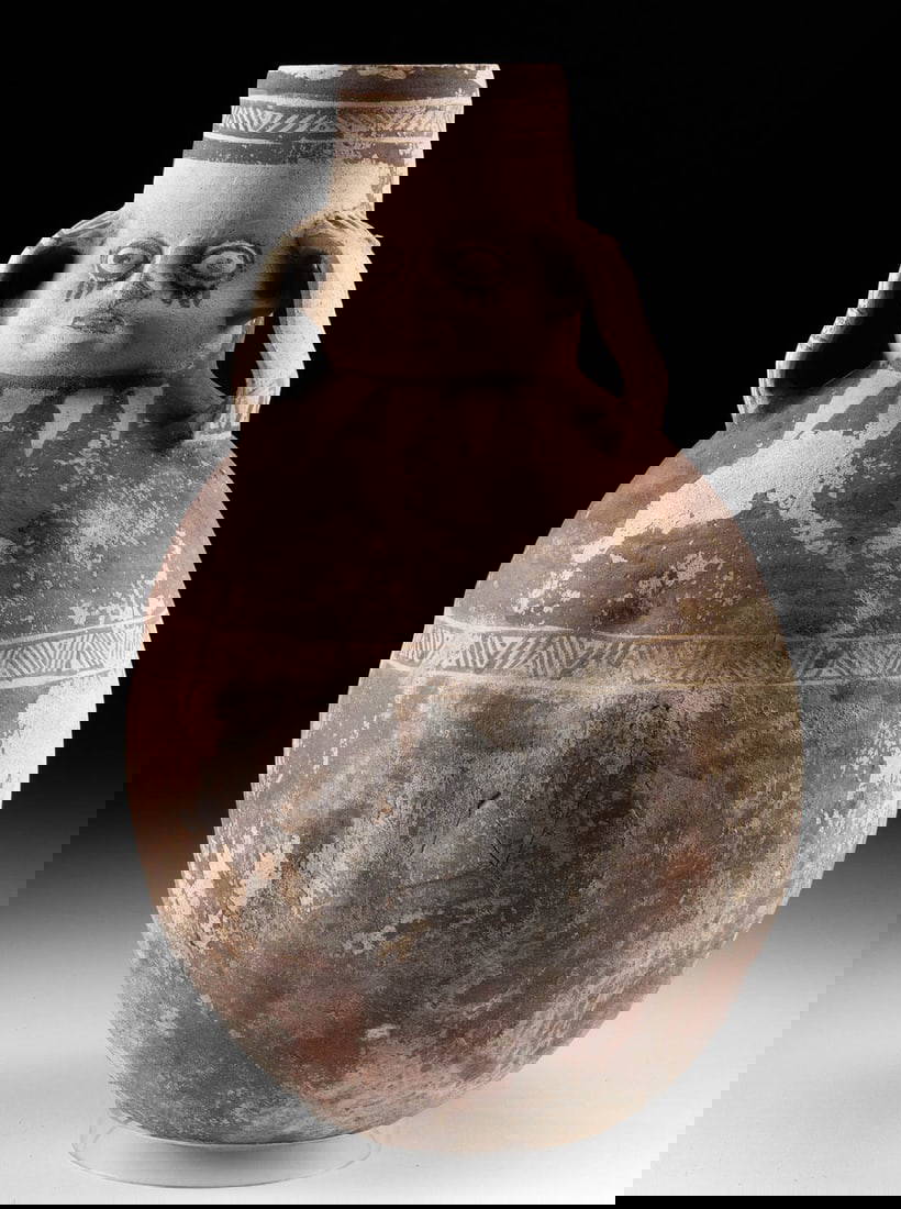 Chancay Bichrome Pottery Figural Jar Auction