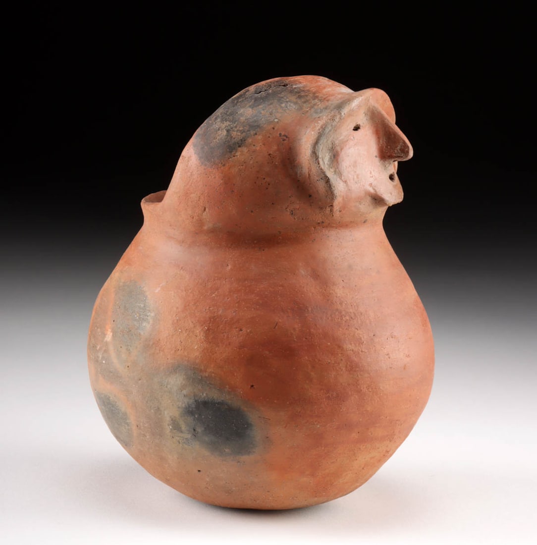 Large Colima Redware Jar Fascinating Form!