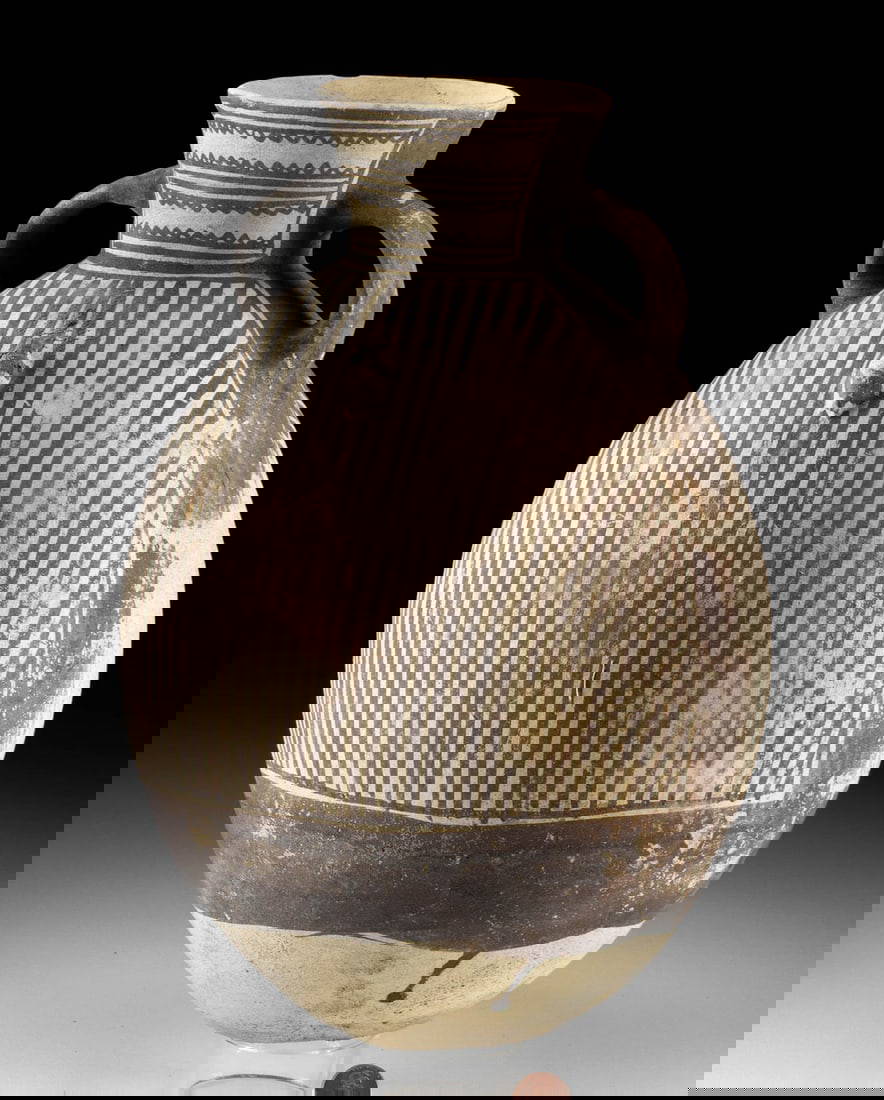 Chancay Pottery Jar W/ Zoomorphic Lugs Auction