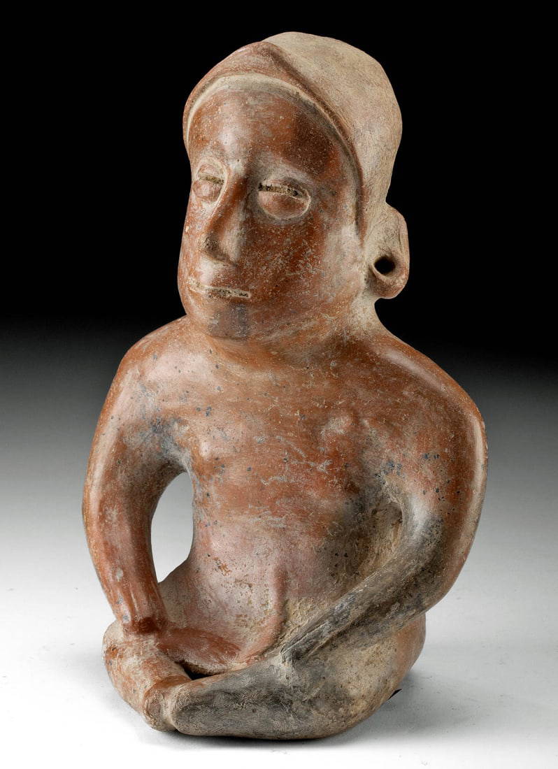 Colima Pottery Seated Figure Auction