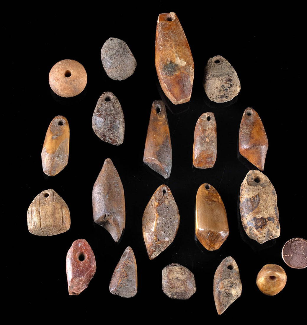 Buy Inuit Fishing Sinkers Bone, Walrus Ivory & Stone | Artemis Gallery ...