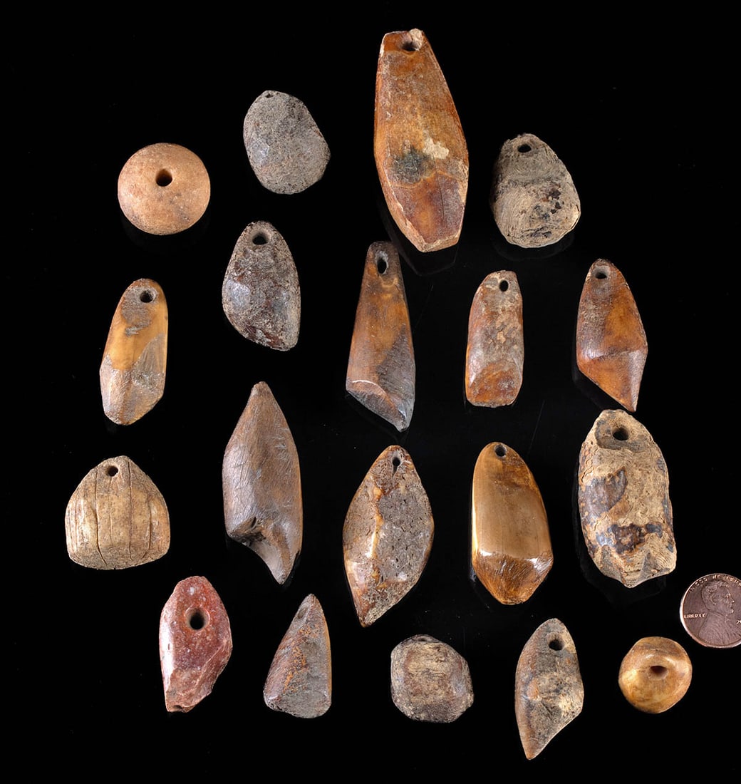 Buy Inuit Fishing Sinkers Bone, Walrus Ivory & Stone | Artemis Gallery ...