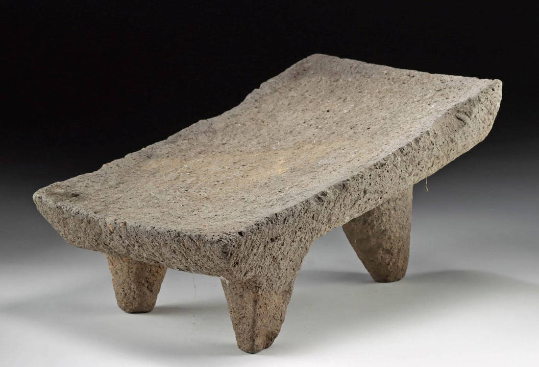 Large Costa Rican Stone Metate (grinding Table) Auction