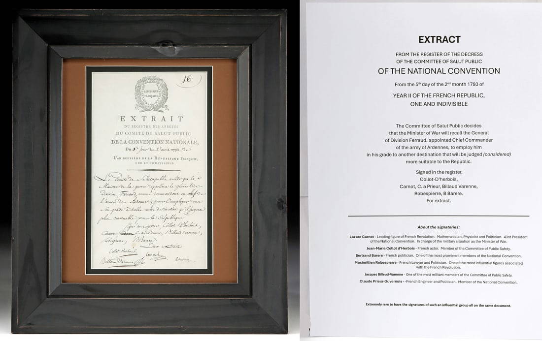 Buy Rare Signed 1793 French Document From Reign Of Terror | Artemis ...