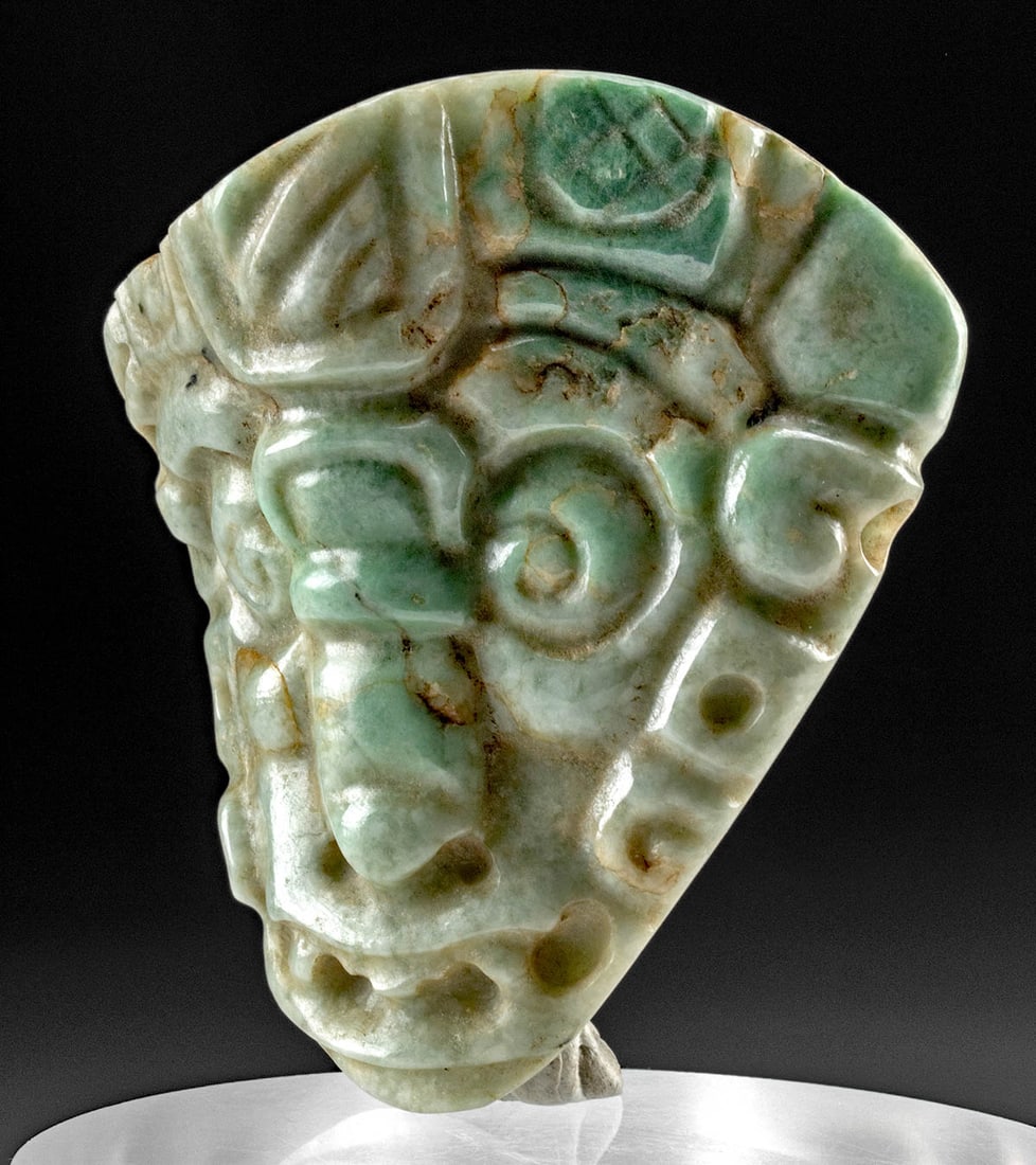 Stunning Maya Jade Pendant - Sun God Kinich Ahau Auction
