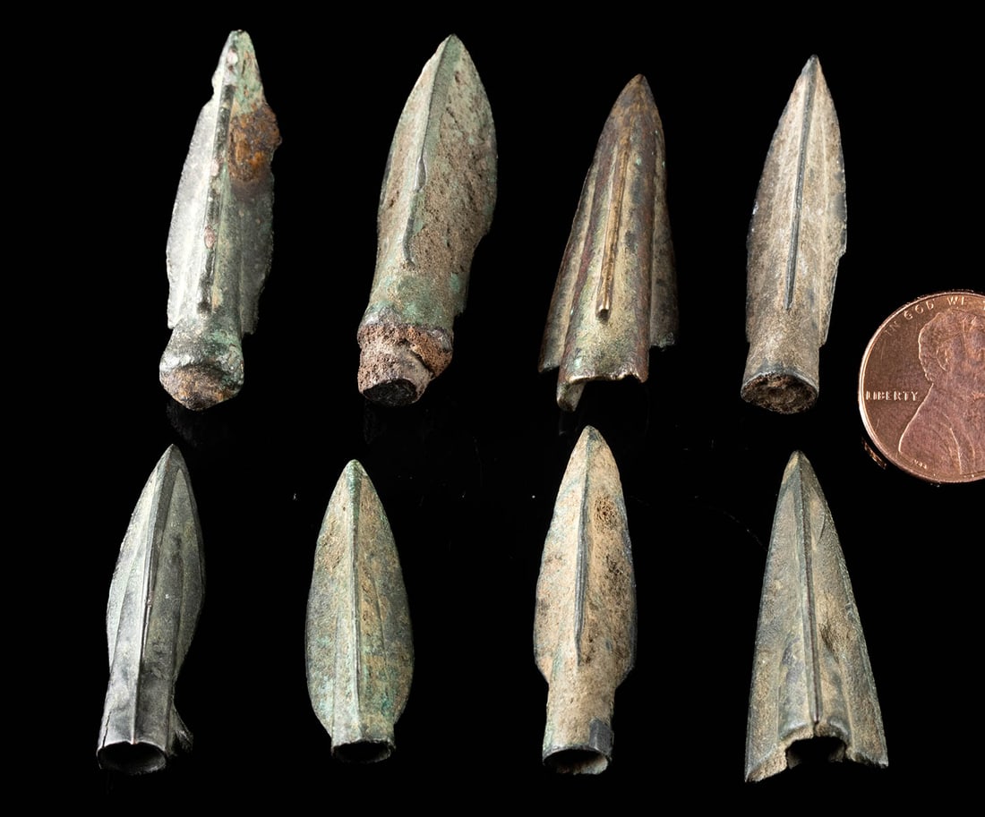 8 Ancient Near Eastern Trilobate Bronze Arrowheads Auction