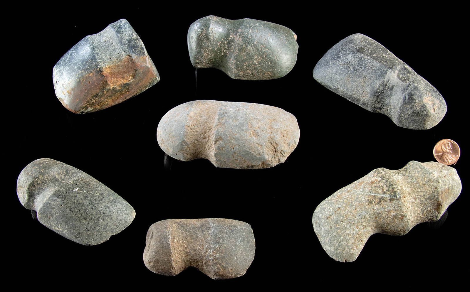 Guerrero Mezcala Stone Axe Heads (7) Auction