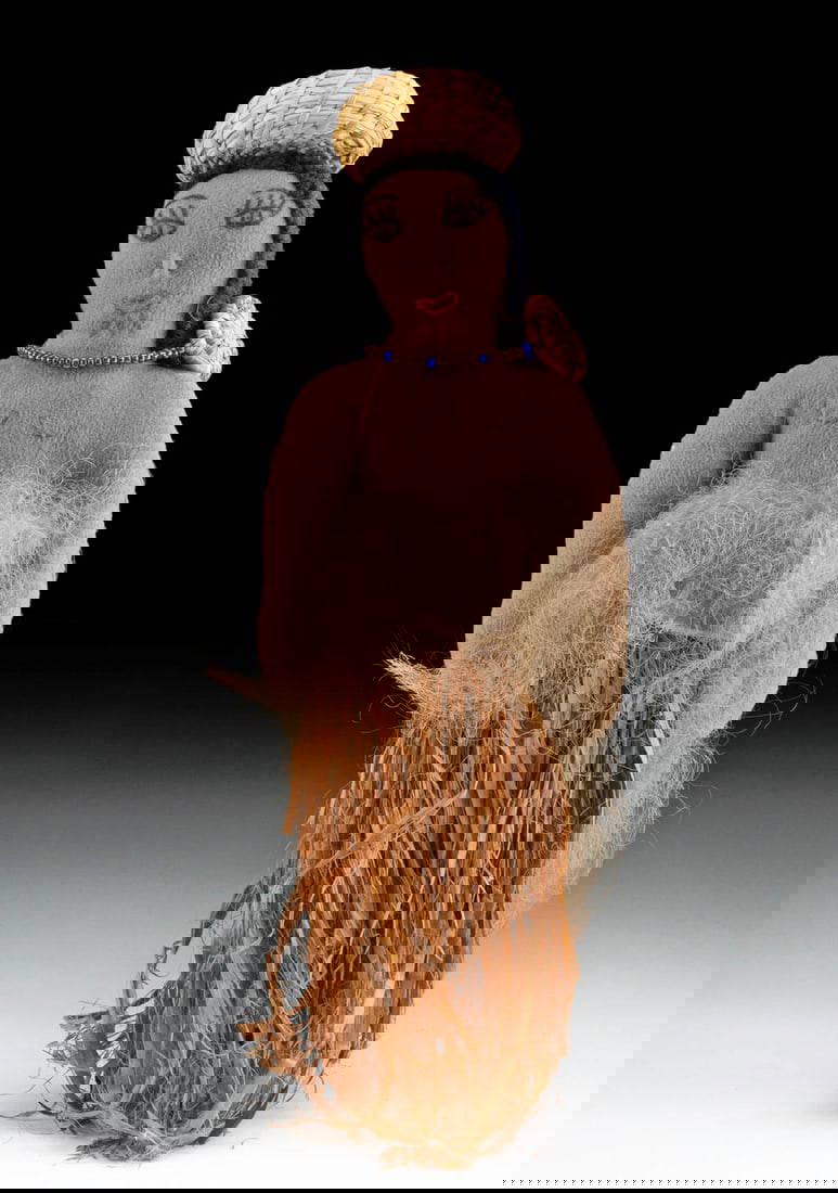 Native American Kumeyaay Doll W/ Basket By Eva Salazar Auction