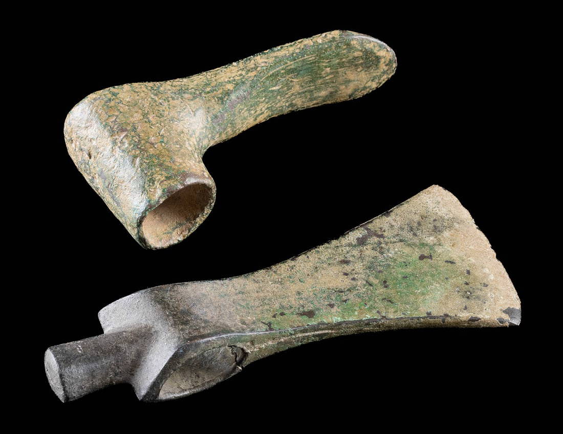 Two Luristan Copper Axe Heads Auction