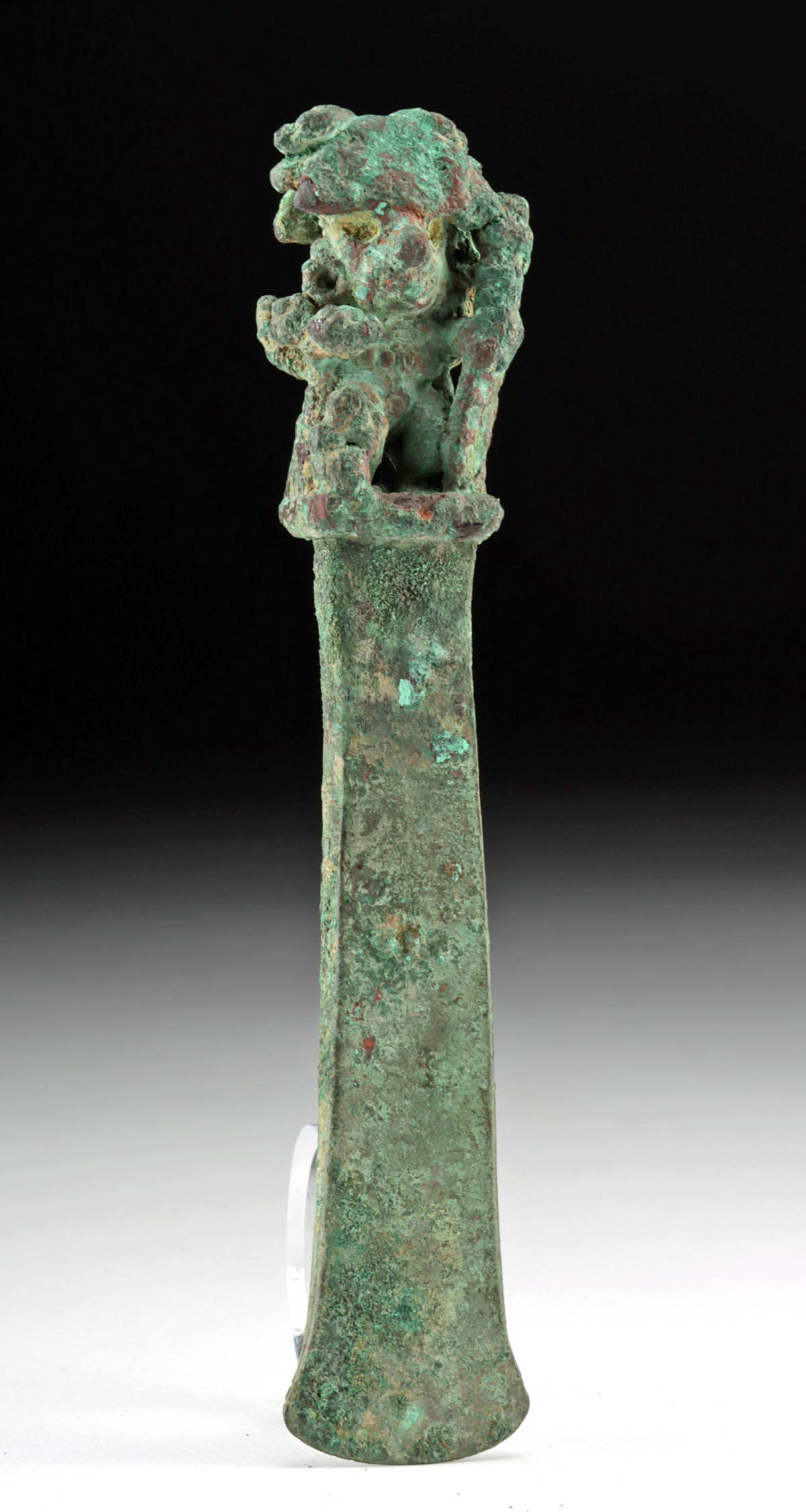 Moche Copper Tumi Blade W/ Ai Apec Deity Auction