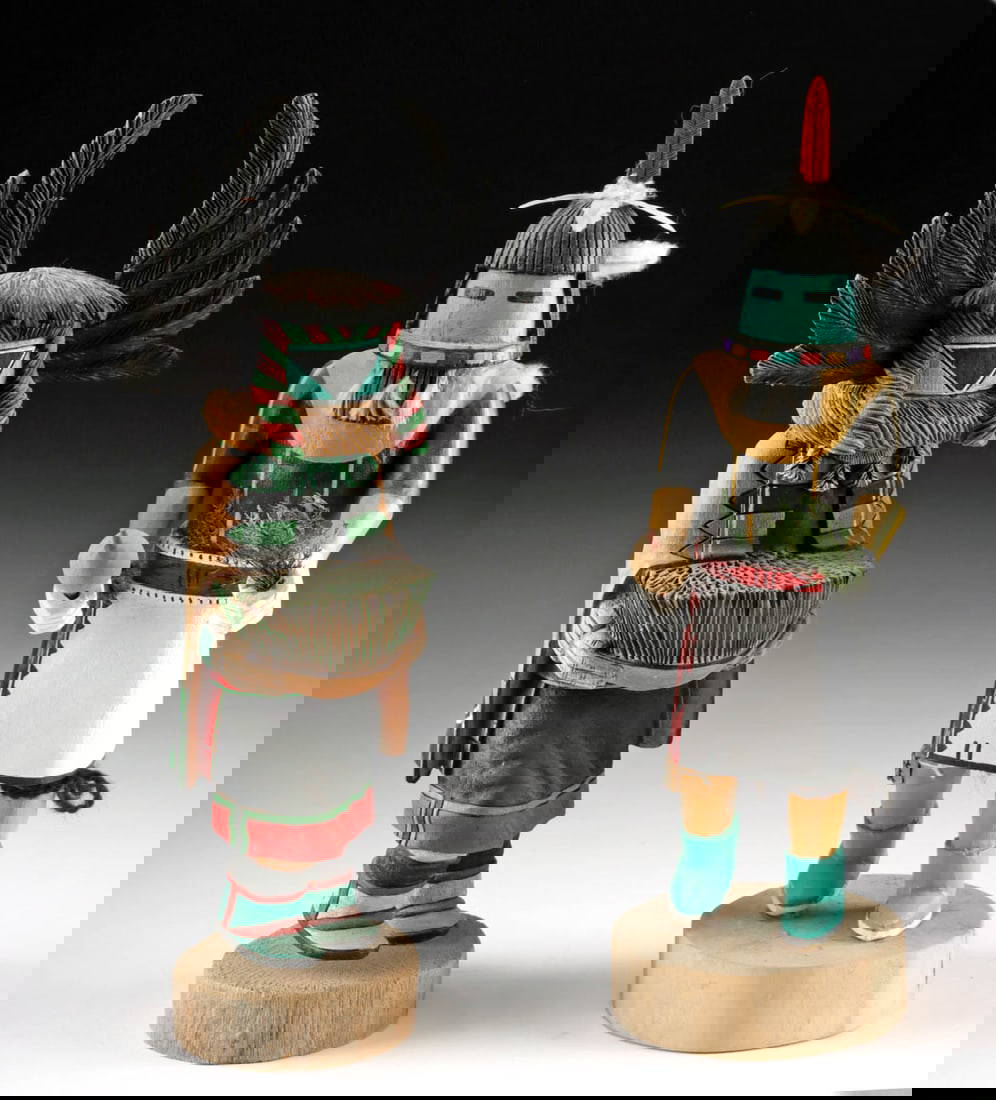 Two Hopi Kachinas - Crow Mother & Long Hair Auction