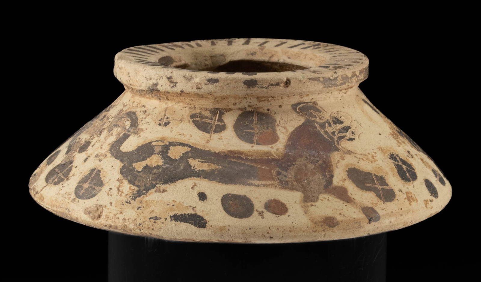 Corinthian Pottery Pyxis W/ Lions Auction