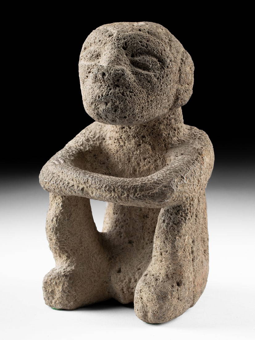 Costa Rican Stone Seated Figure Auction