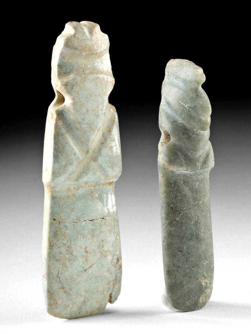 Costa Rican Stone Avian Celt Figures (avian Features) Auction