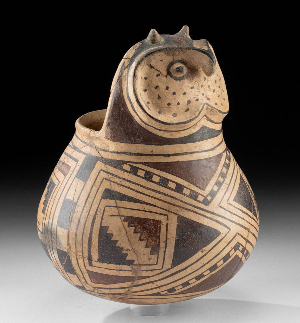 Casas Grandes Ramos Polychrome Owl Effigy Vessel Auction