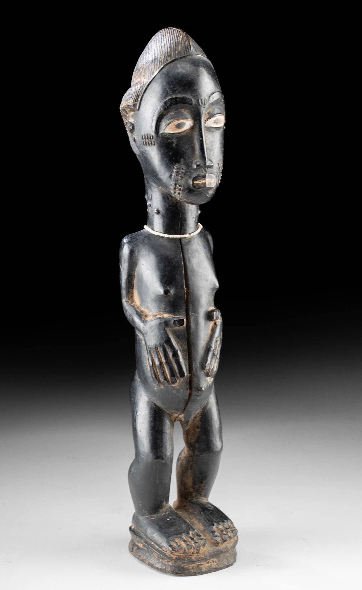 Baule Wood Male Spirit Spouse Figure, Blolo Bian Auction