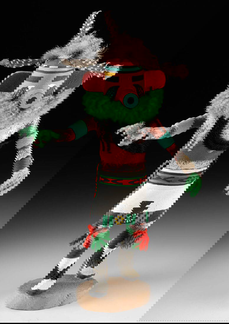 Hopi Wood & Feather Avachhoya Kachina By Joseph Gash Auction