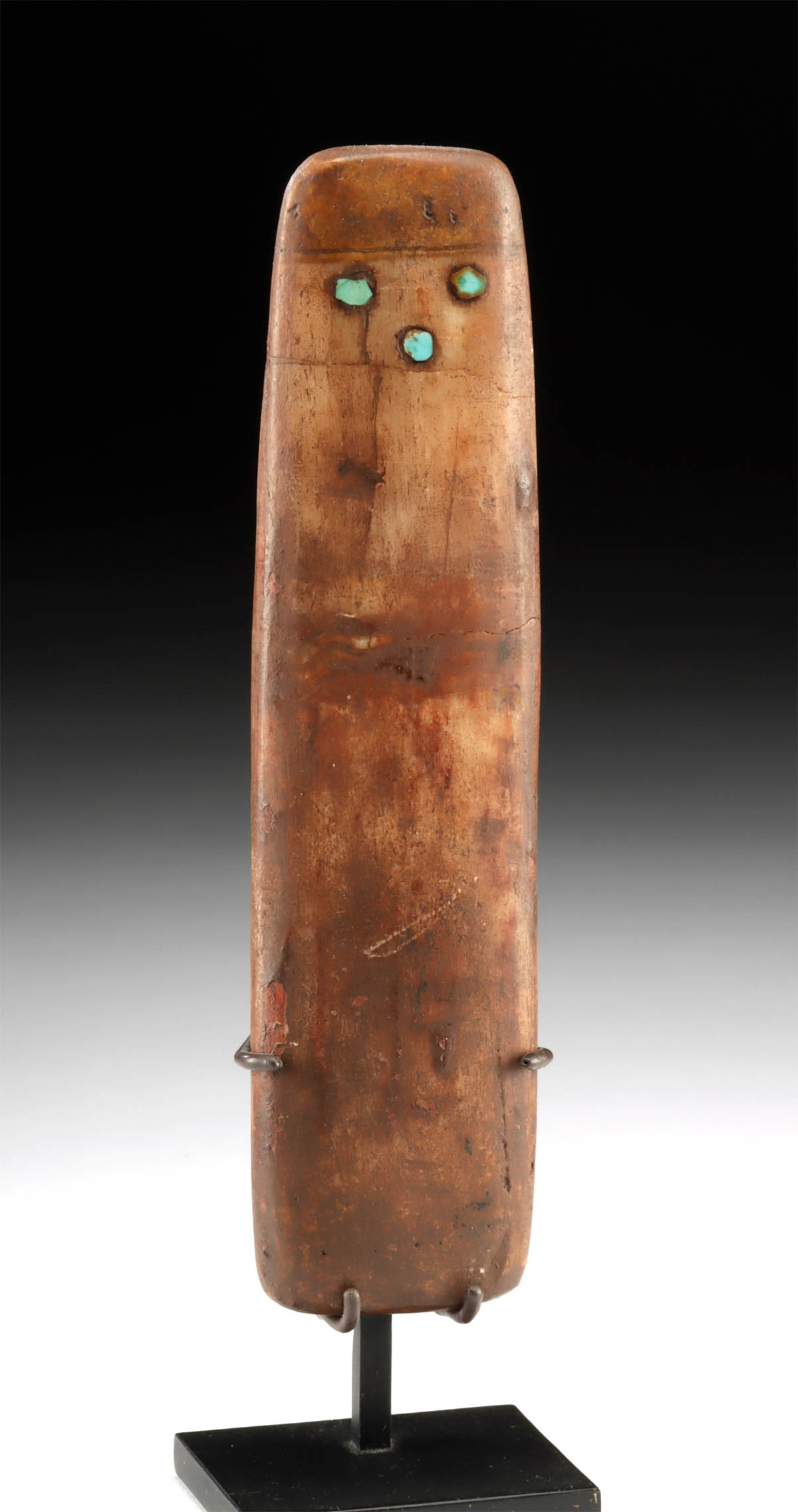 Rare 19th C. Hopi Stone Fetish W/ Turquoise Inlay Auction