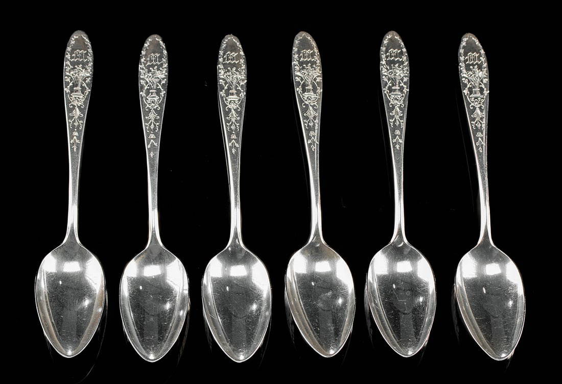 Buy 1901 Us Reed & Barton Silver Spoons, 'm' Monogram | Artemis Fine ...