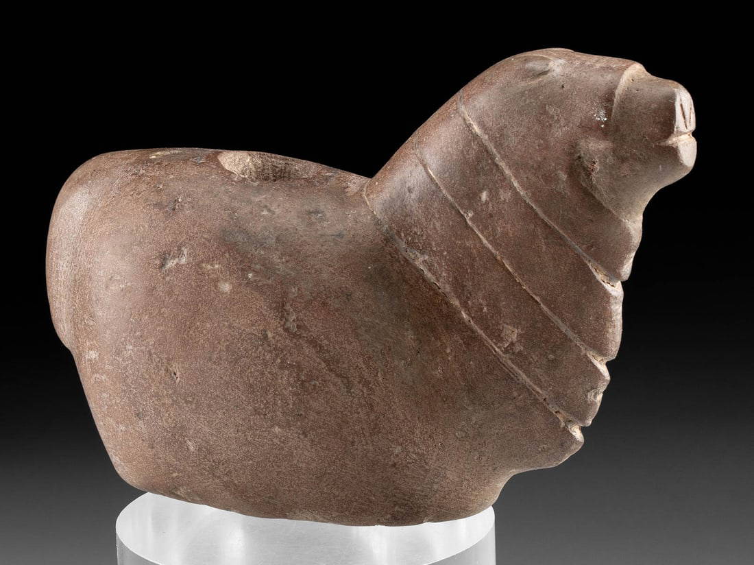 Post-conquest Inca Stone Canopa, Llama Form Auction