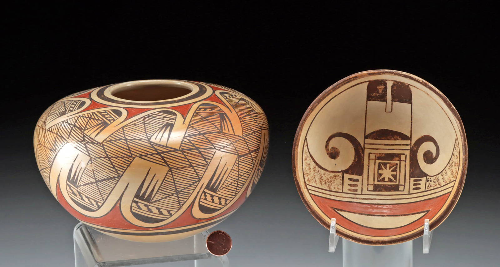 Two Sikyatki Polychrome Pottery Vessels By Elva Nampeyo Auction