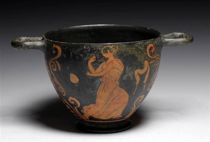 An Ancient Greek Red Figure Skyphos