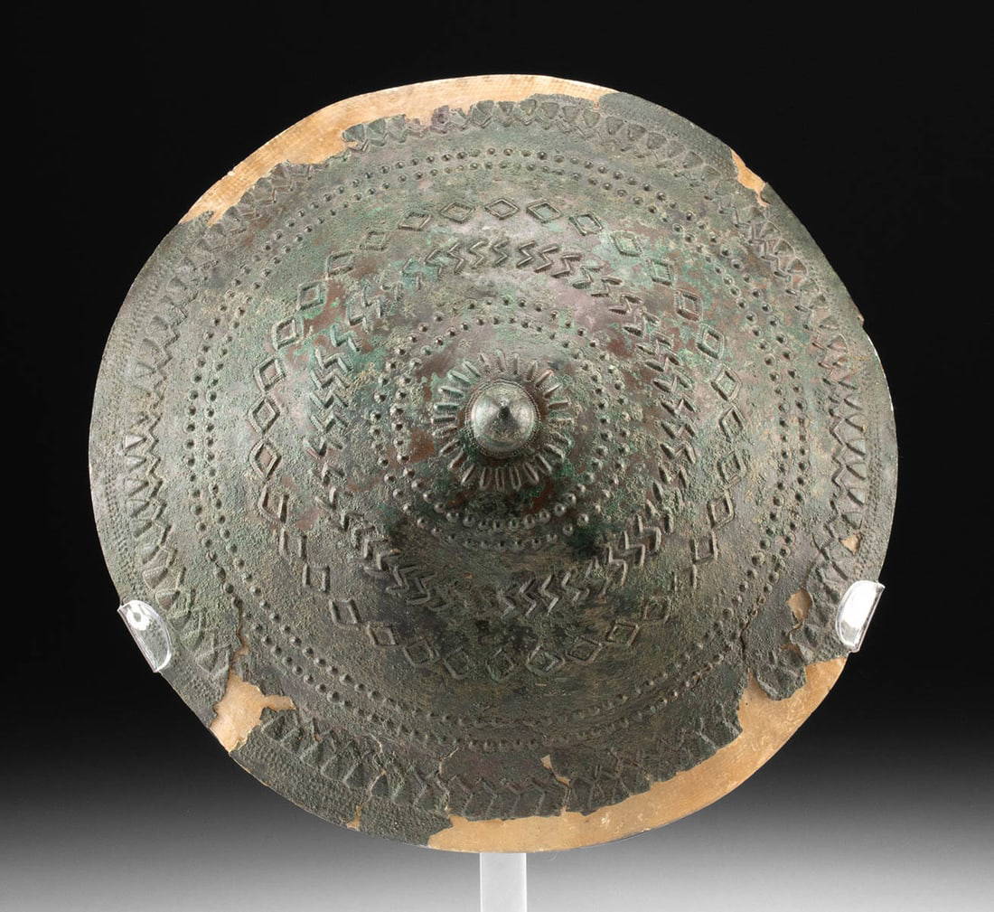 Achaemenid Persian Bronze Shield Boss W/ Repousse Motif Auction