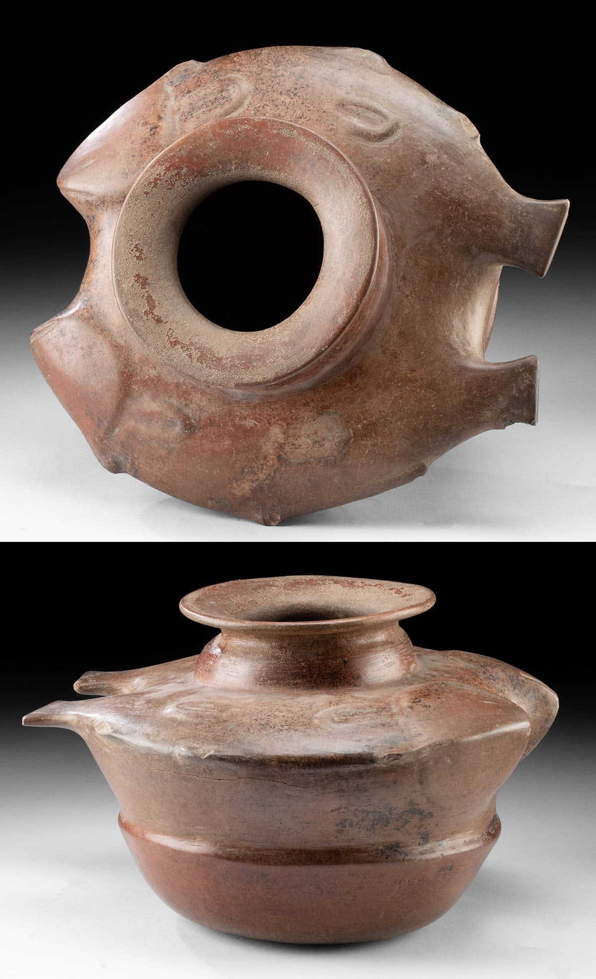 Large Colima Redware Jar Fascinating Form!