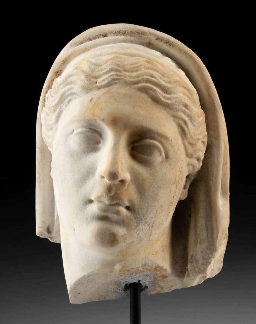 Roman Marble Head Of A Woman - Draped Veil - Jun 13, 2025 | Artemis ...