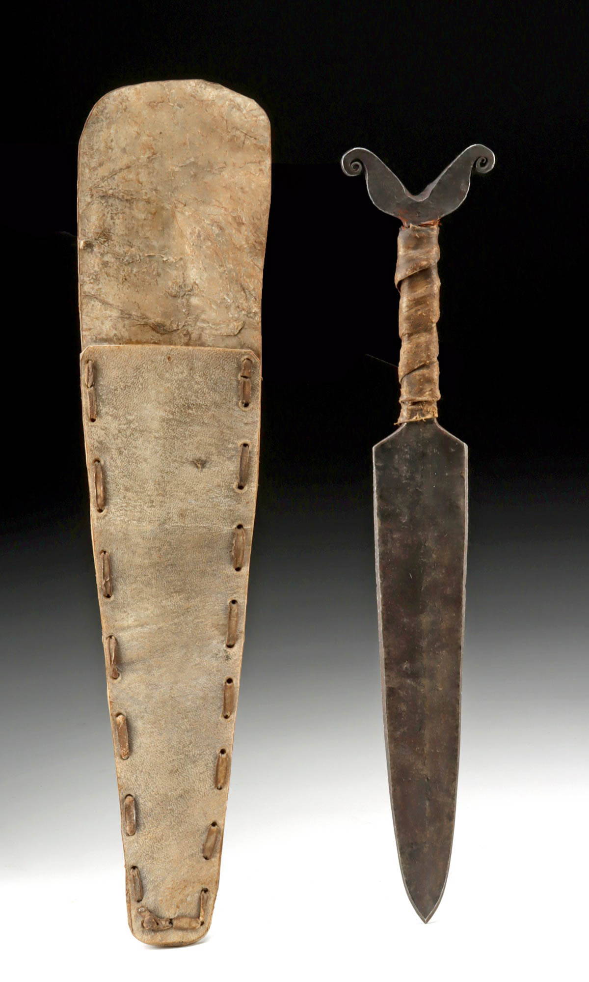 Buy Alaskan Athabaskan Steel Knife W/ Voluted Pommel | Artemis Fine Arts In Co