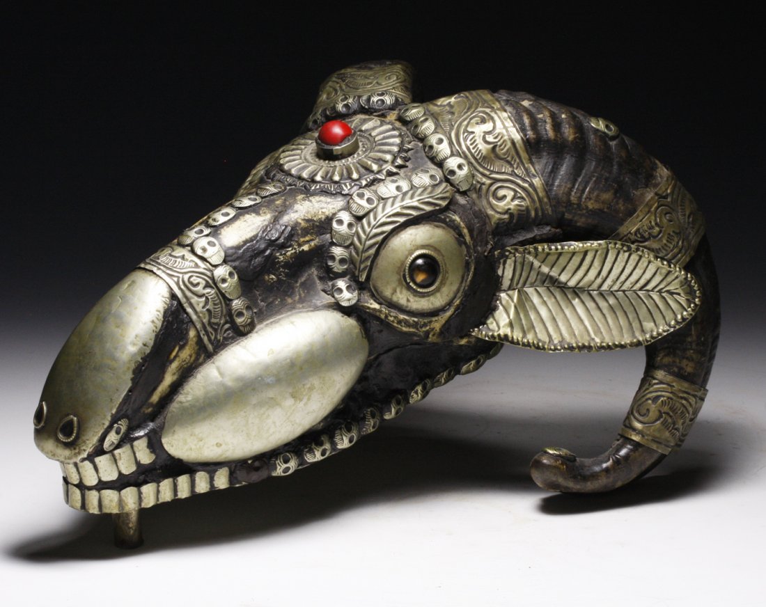 Tibetan Kapala Goat Skull Mask, ex-Sotheby's - Jun 13, 2013 | Artemis ...