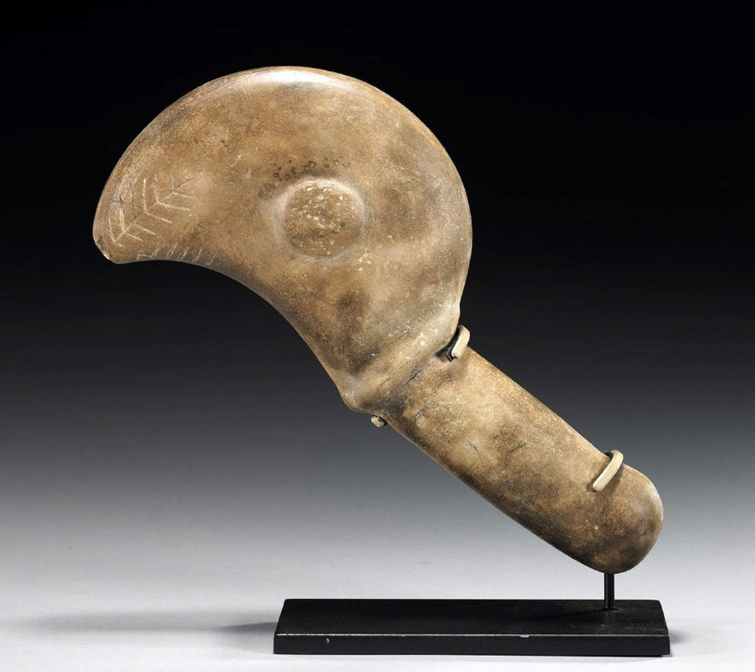 Pre-Columbian Mapuche Stone Clava / Scepter