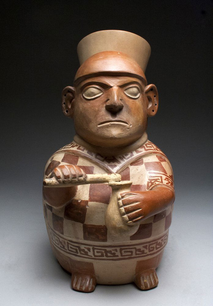 Superb Moche Seated Lord Figural Vessel - Jun 14, 2013 | Artemis ...
