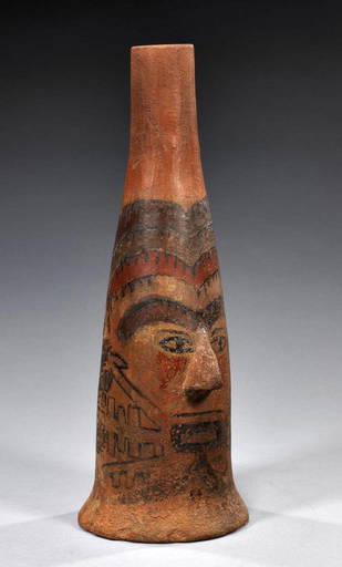 Nazca Polychrome Trumpet Finial