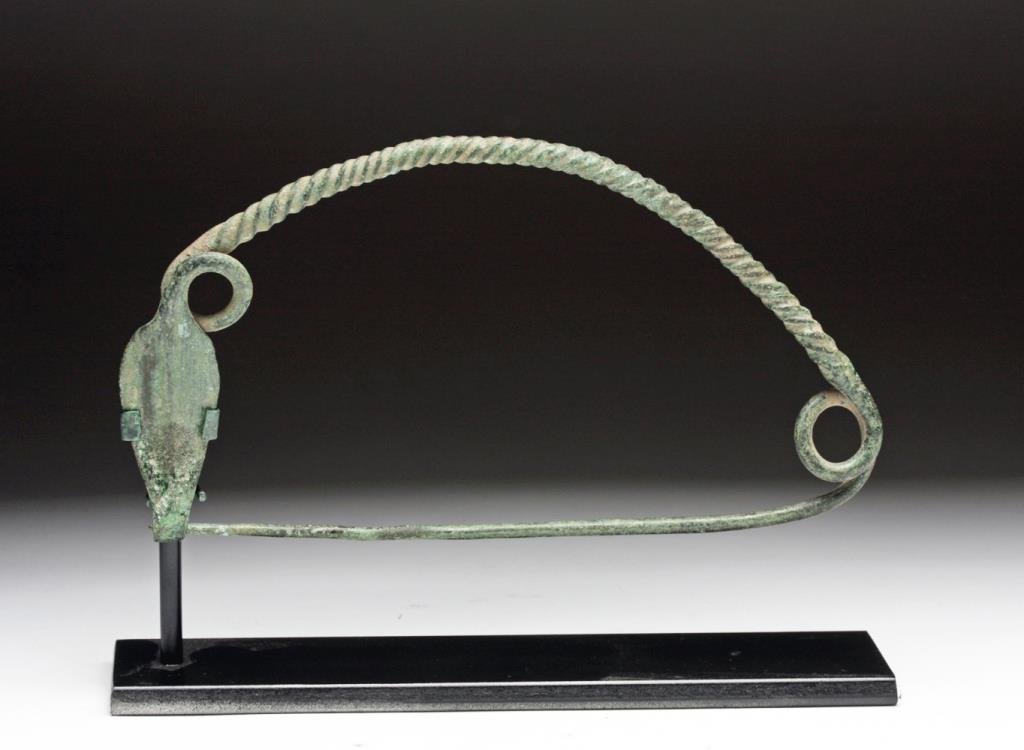 Large Roman Bronze Fibula / Toga Pin