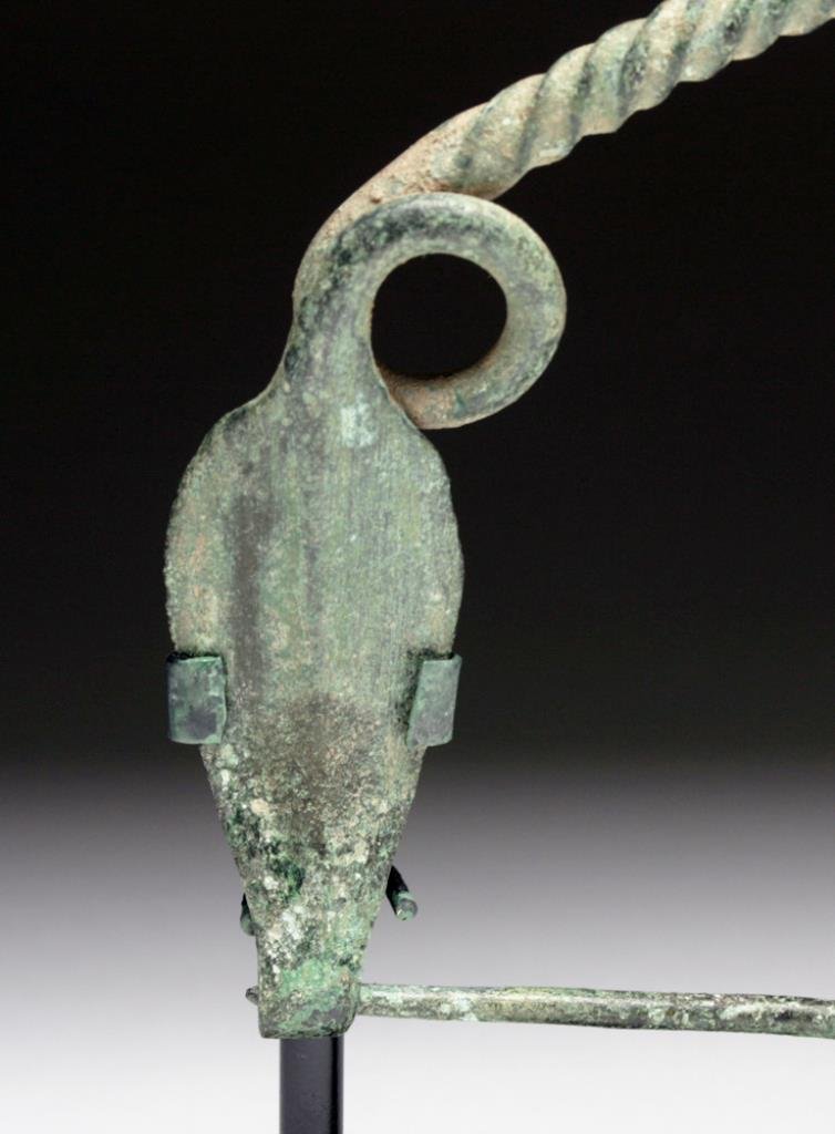 Large Roman Bronze Fibula / Toga Pin
